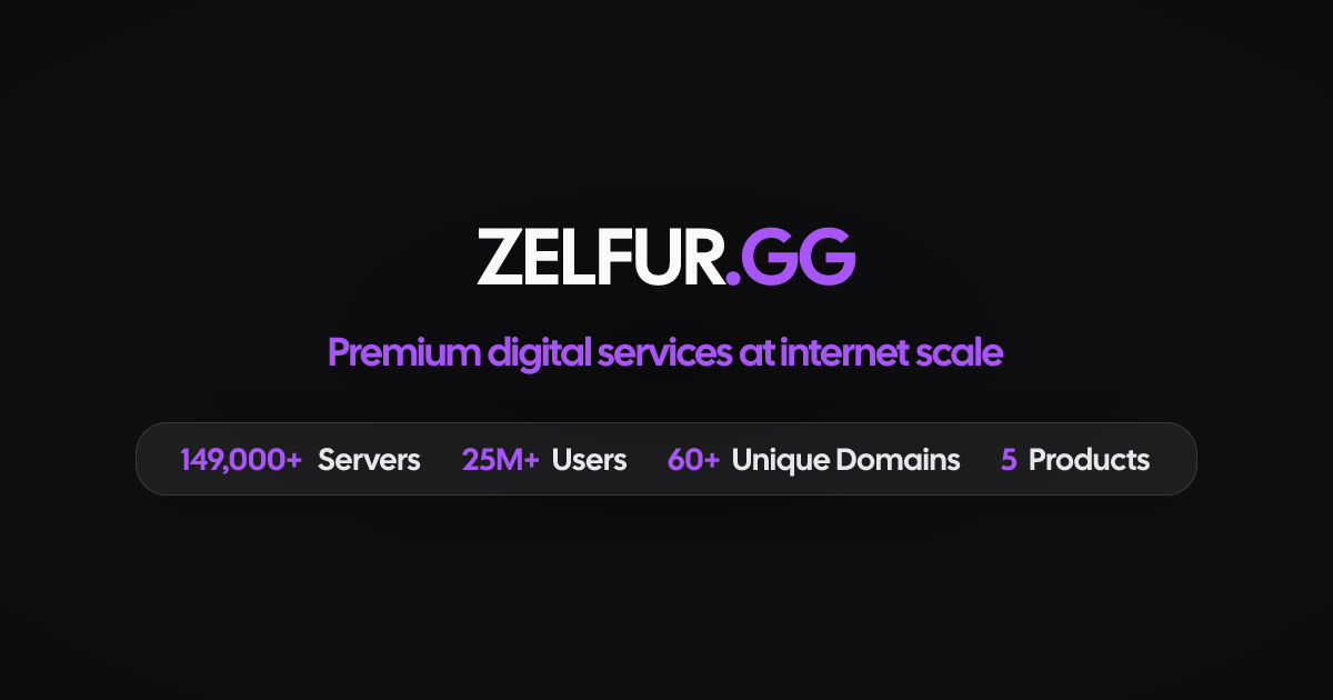 Zelfur.gg Network — Premium Digital Services